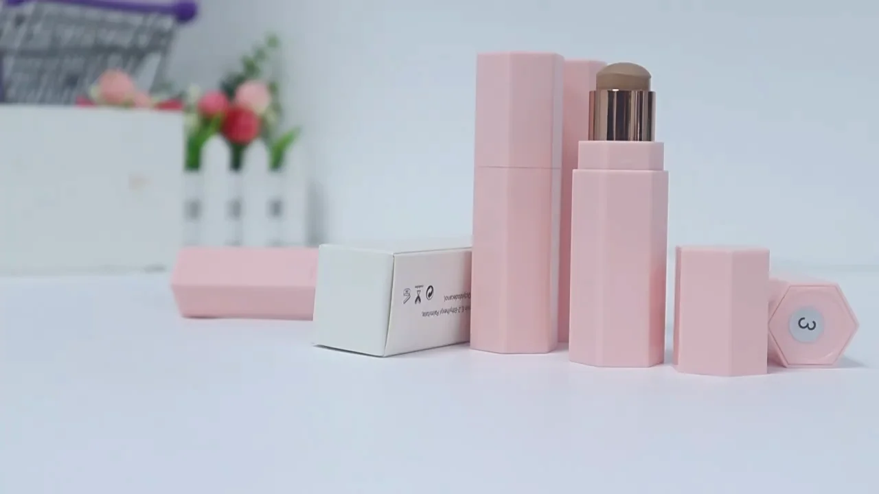 Hexagon Design Blush Contouring Stick Matte Shimmer Cream Blusher ...
