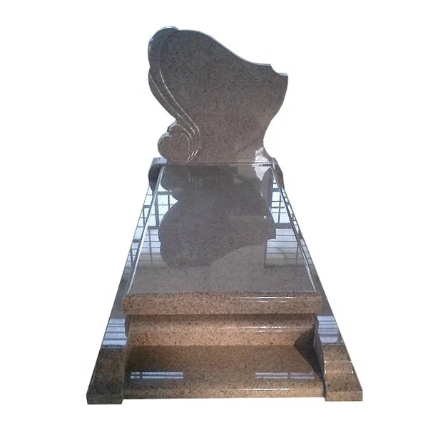 Pink granite stone slabs polished headstone tombstone monument ...