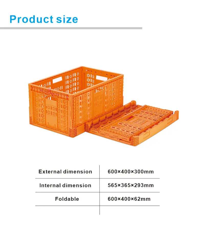 Vegetable Fruit Mesh Crate Plastic Collapsible Basket Supermarket ...