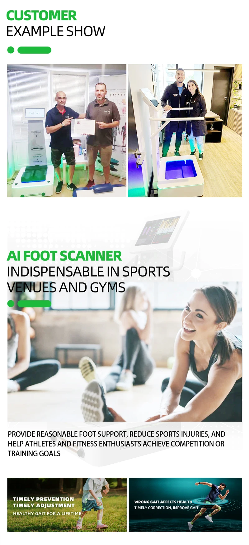 Gait Analysis Foot Scanner Pressure Measurement Shoe Insole Orthotic Ai ...