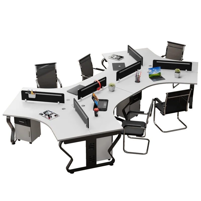 Staff Desk/desk Shape Desktop Partition Office Modular Clerk ...