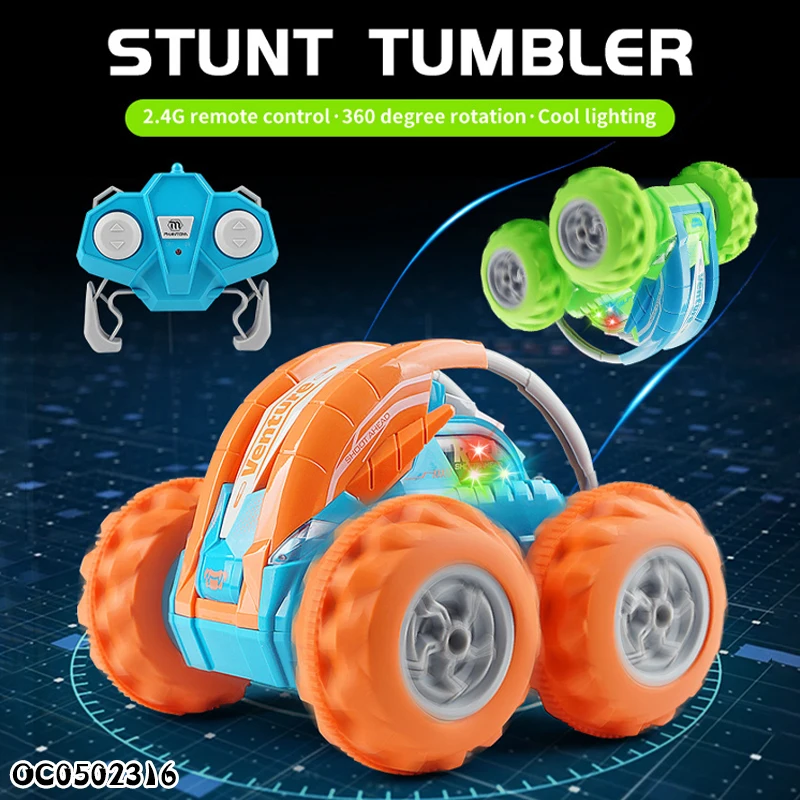 Hot Selling 2.4g 360 Degrees Rotation Rc Stunt Flip Car Toy With Light ...