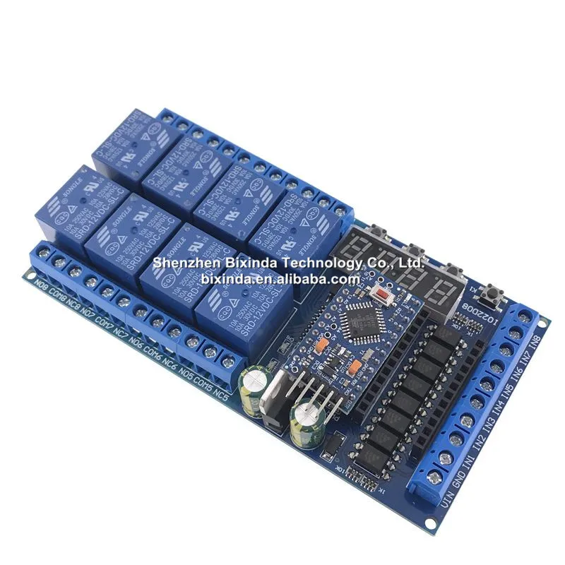 Dc 12v 8 Channel Pro Mini Plc Board Relay Shield Module For Arduino ...