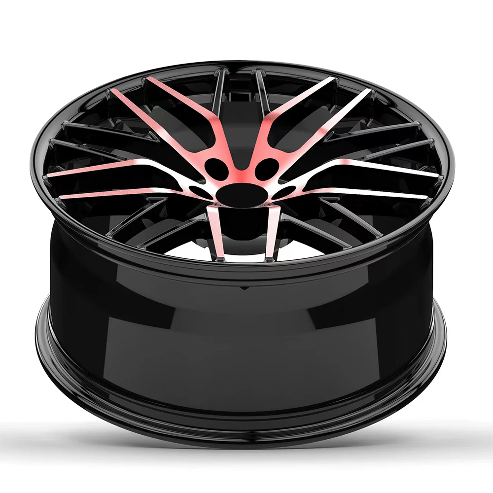 Monoblock Forged Staggered Wheels 20 Inch 5x112 Red And Black Two ...