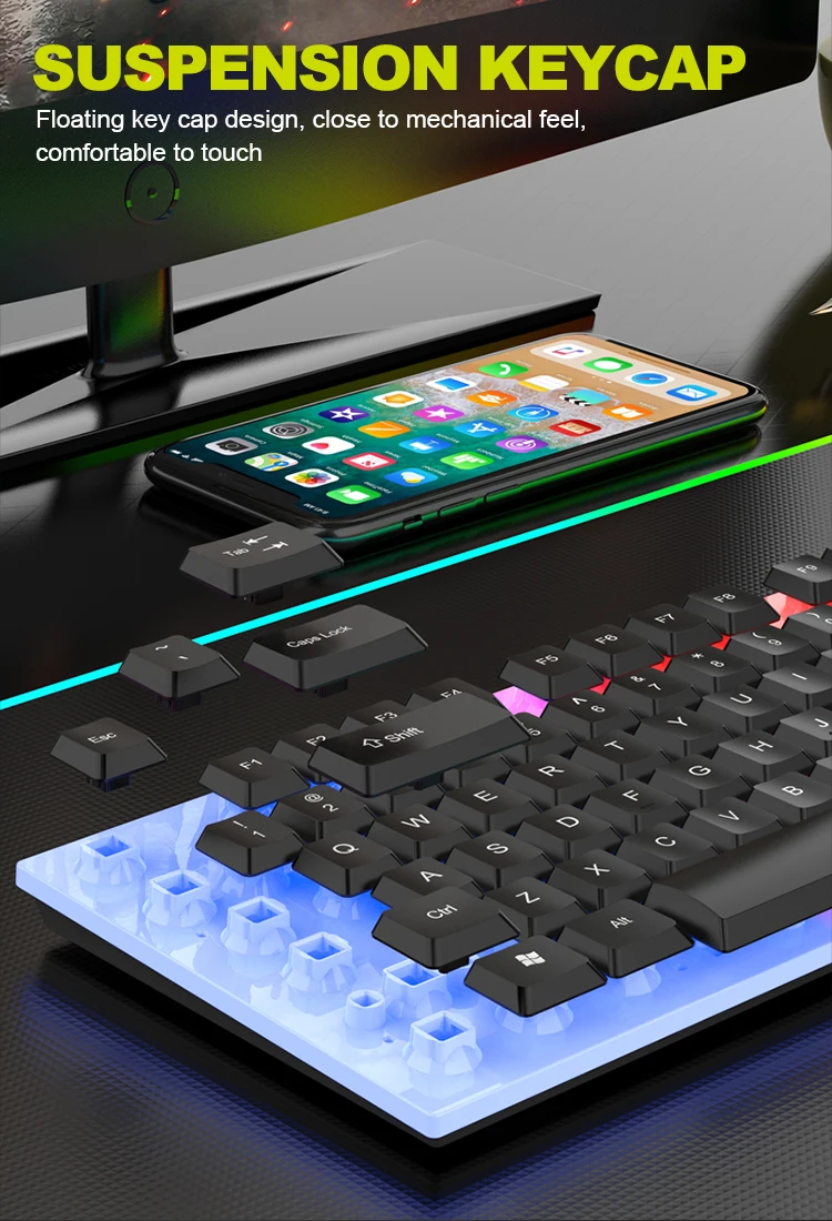 In Store Rts Cheap Mini Wired Rgb Gaming Keyboard With Mouse And ...