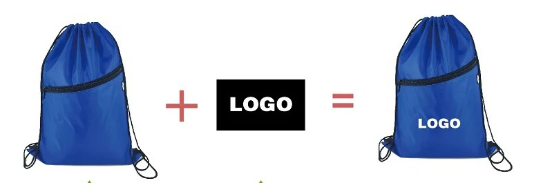 Cheap Custom Logo 210d 420d Polyester Nylon Drawstring Bag With Front ...