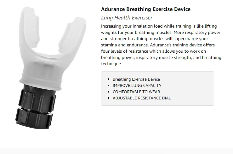 Adjustable Deep Breathing Exercises Trainer Sporting Goods Breathing ...