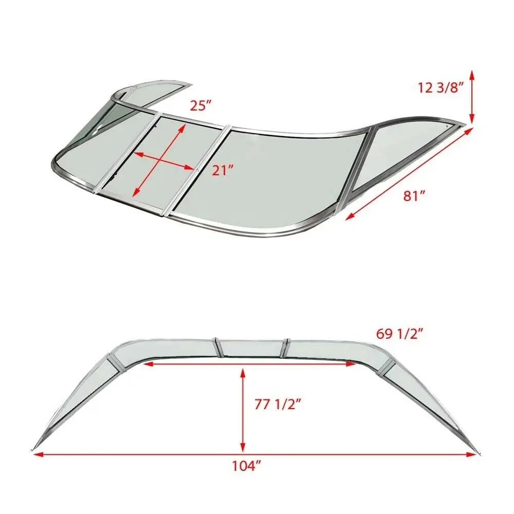 Aluminum Boat Windscreen by ISURE MARINE - Durable & Safe