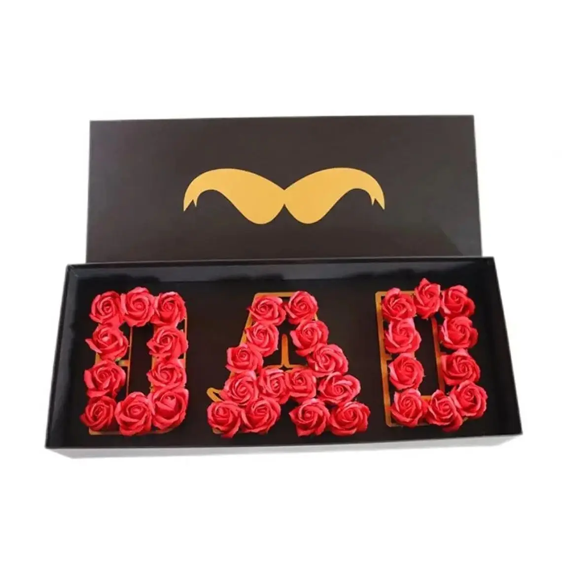 Fillable Chocolate Sweet Packaging Cardboard Letter DAD Shaped Gift Box ...