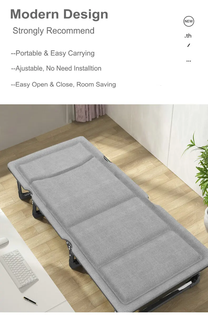 Modern Designs Portable 4 Gears Adjustable Single Reclining Steel Metal ...