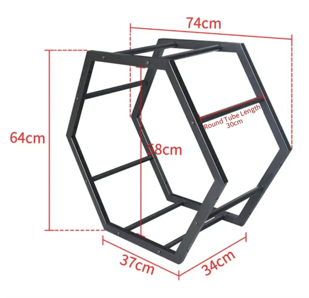 Custom Hexagon Metal Motor Tire Car Rim Wheel Display Stand