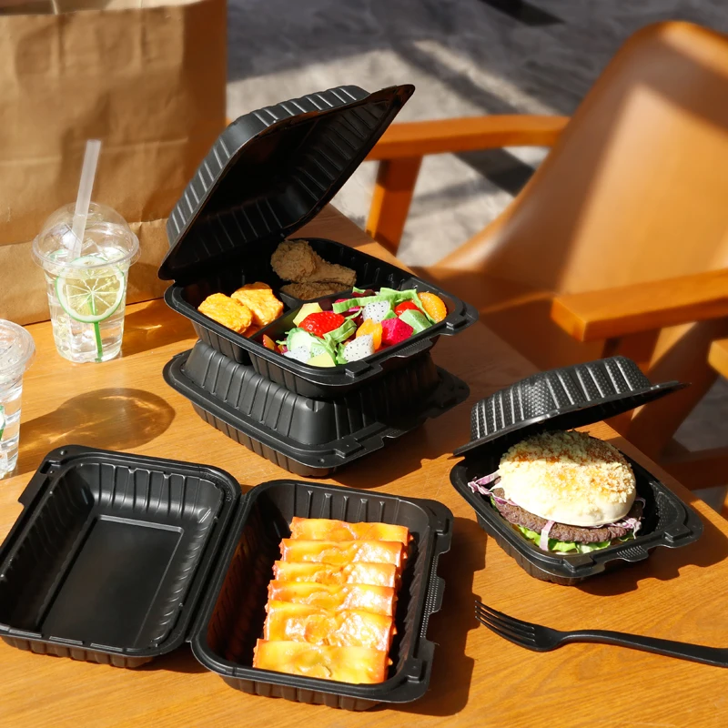 9x6 Disposable Hinged Take Out To Go Container - Reusable Freezer ...