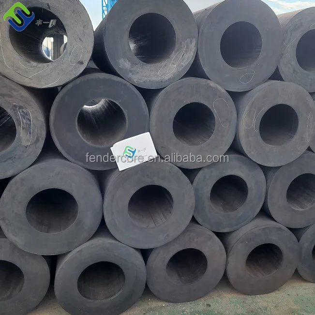 Cylindrical Solid Rubber Bumper System Boat Dock Marine Rubber Fender ...