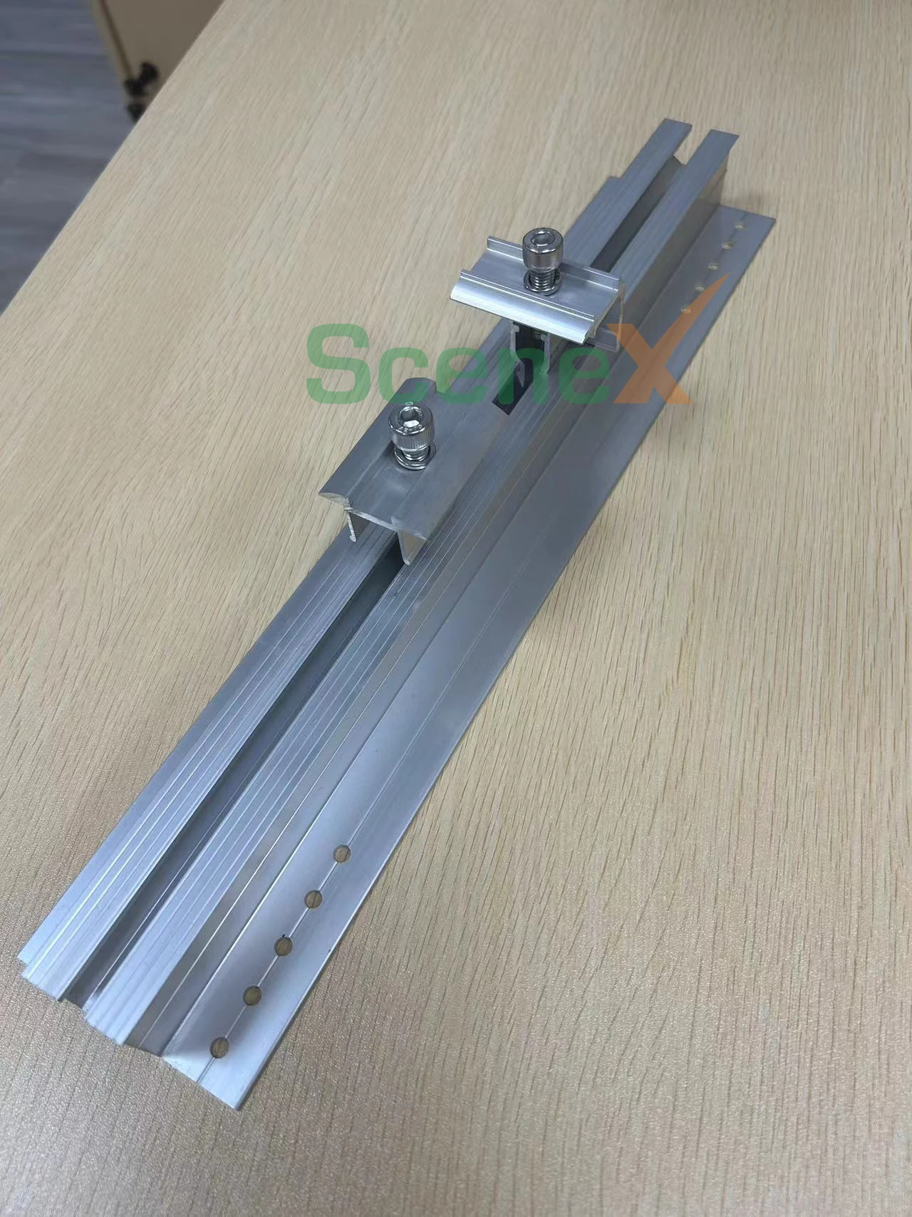 400mm Solar Mini Rail For Solar Panel Installation Rail-less Brackets With Adjustable End & Mid ...