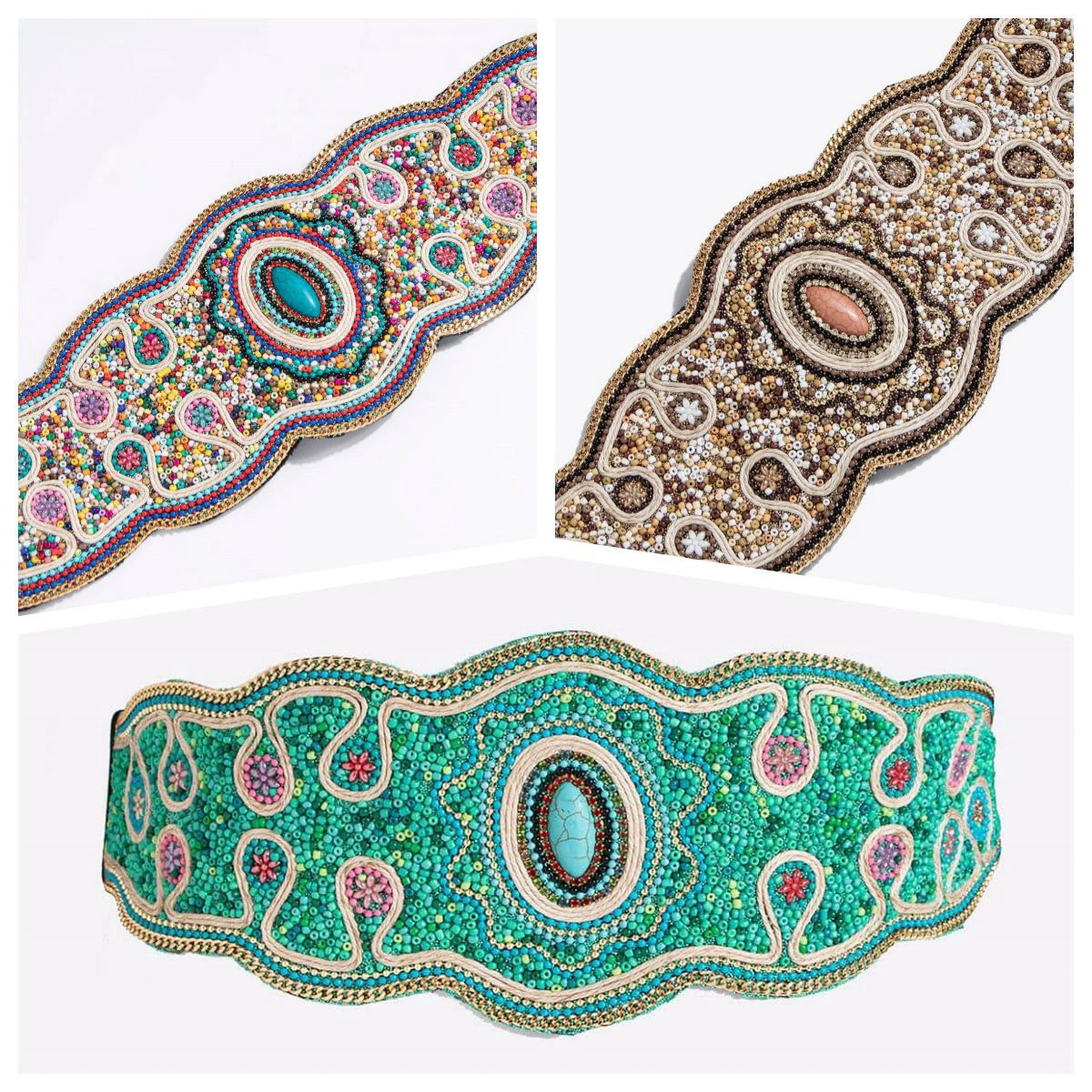 Vintage Zulu Beads Body Jewelry Belts Handmade Beaded Flower Ethnic ...