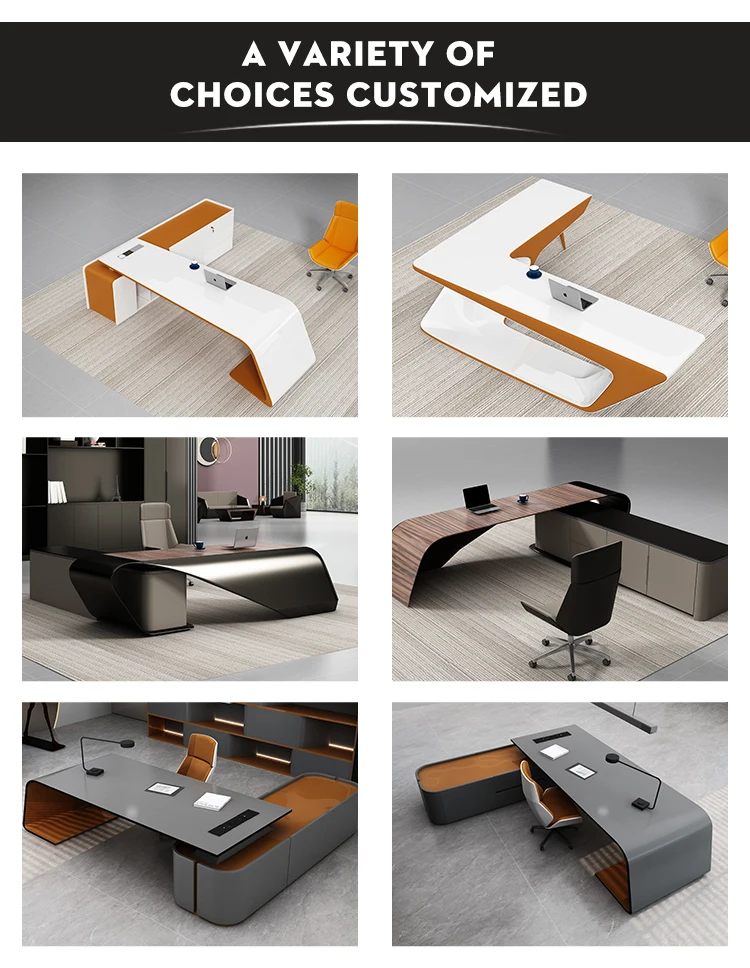 Luxury Executive L-Shaped Desk & Wooden Computer Table - OEM Available