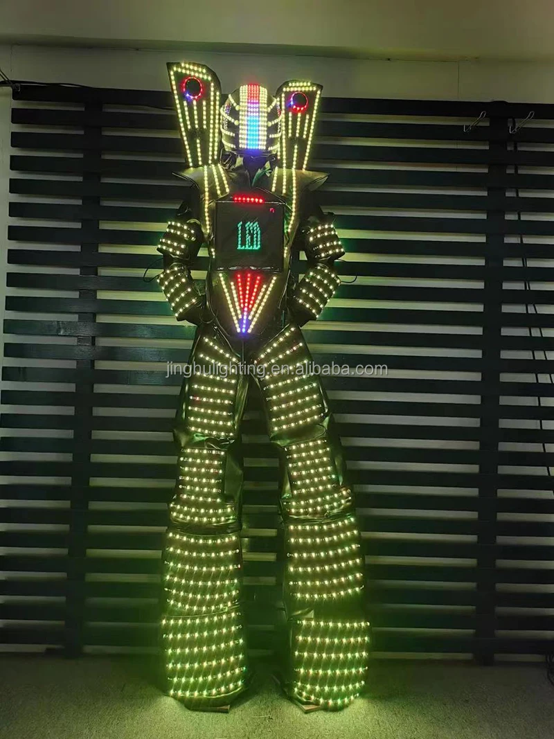 Traje Led Robot Costume Clothes Stilt Walking Luminous Suit Jacket ...