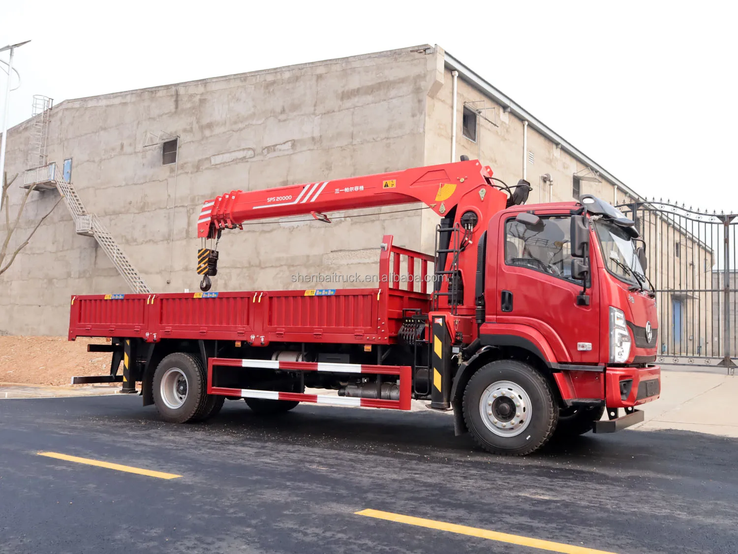 Sany Palfinger 6ton 7ton 8ton Telescopic Boom Crane Shacman 4x2 High ...