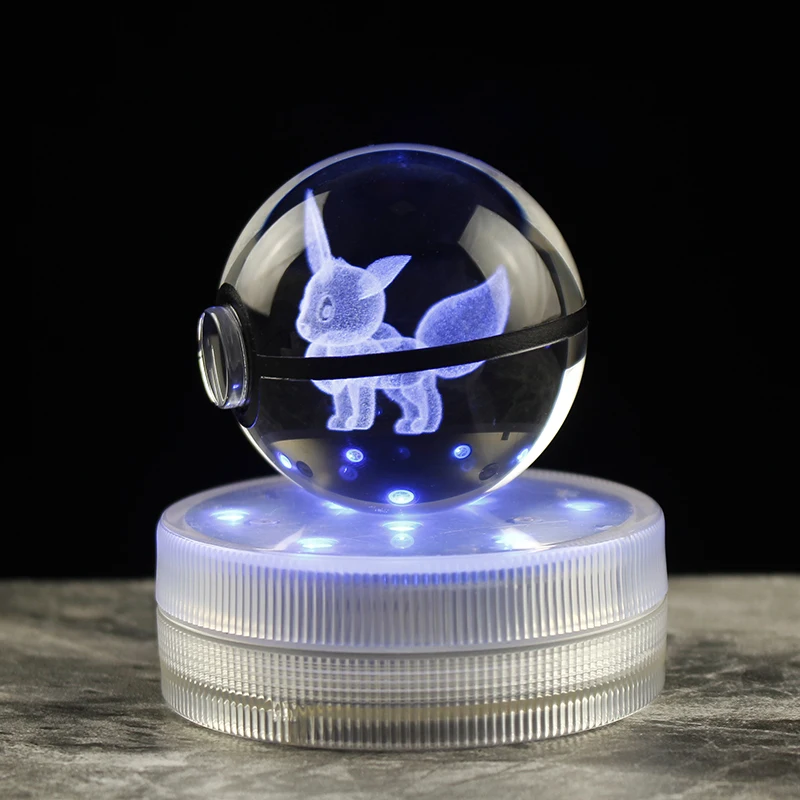 Glowing Pokeball - K9 Pokemon Crystal 3D Gift for Christmas