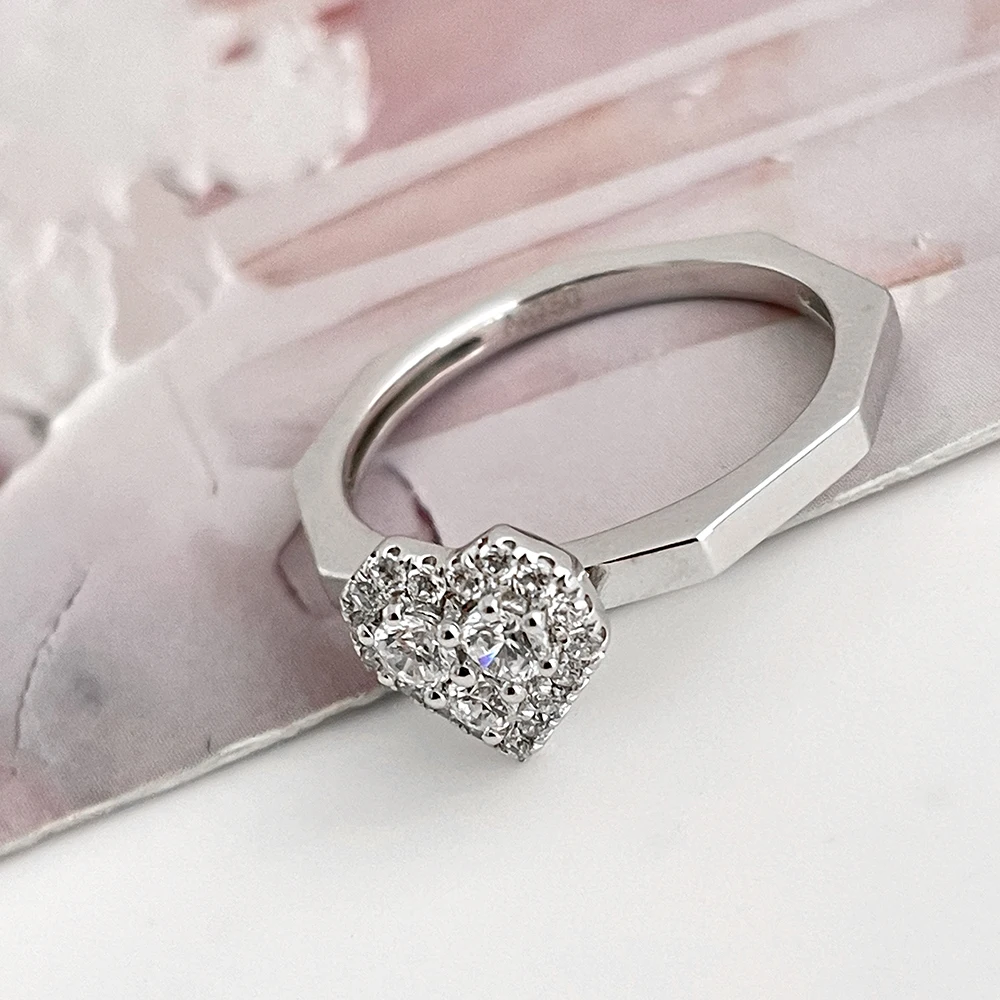 Fine Heart Wedding Ring Earring Fashion Jewelry Set Custom Engagement ...