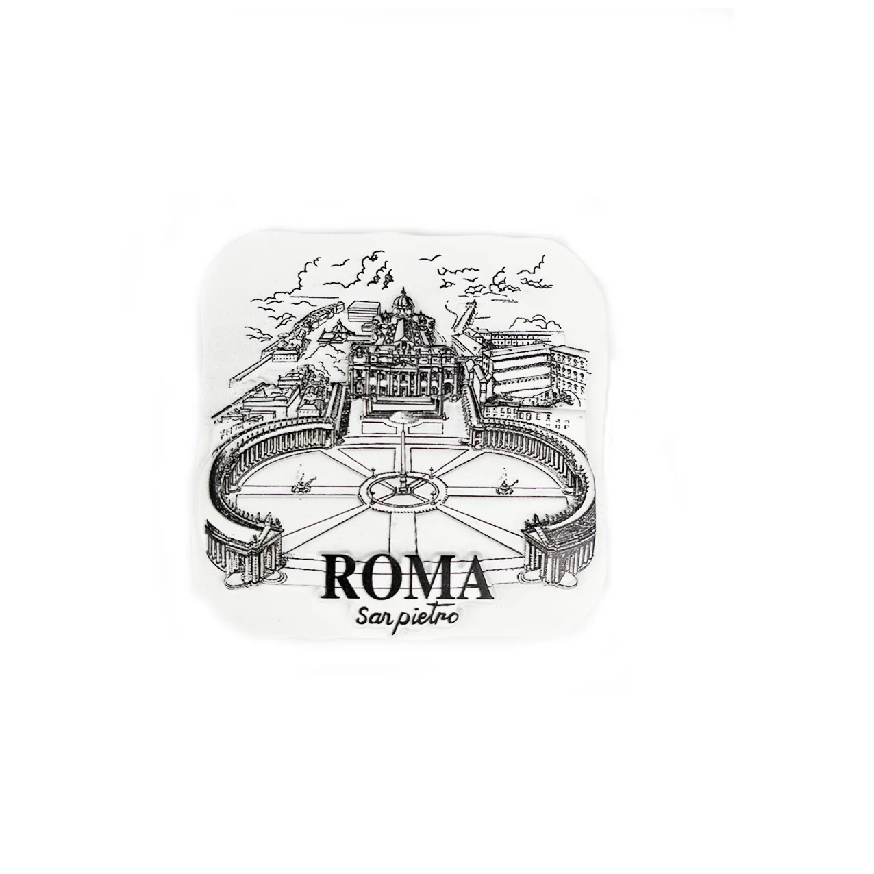 Roma Fridge Magnet Souvenir Tourism Make Machine Painting Square Resin ...