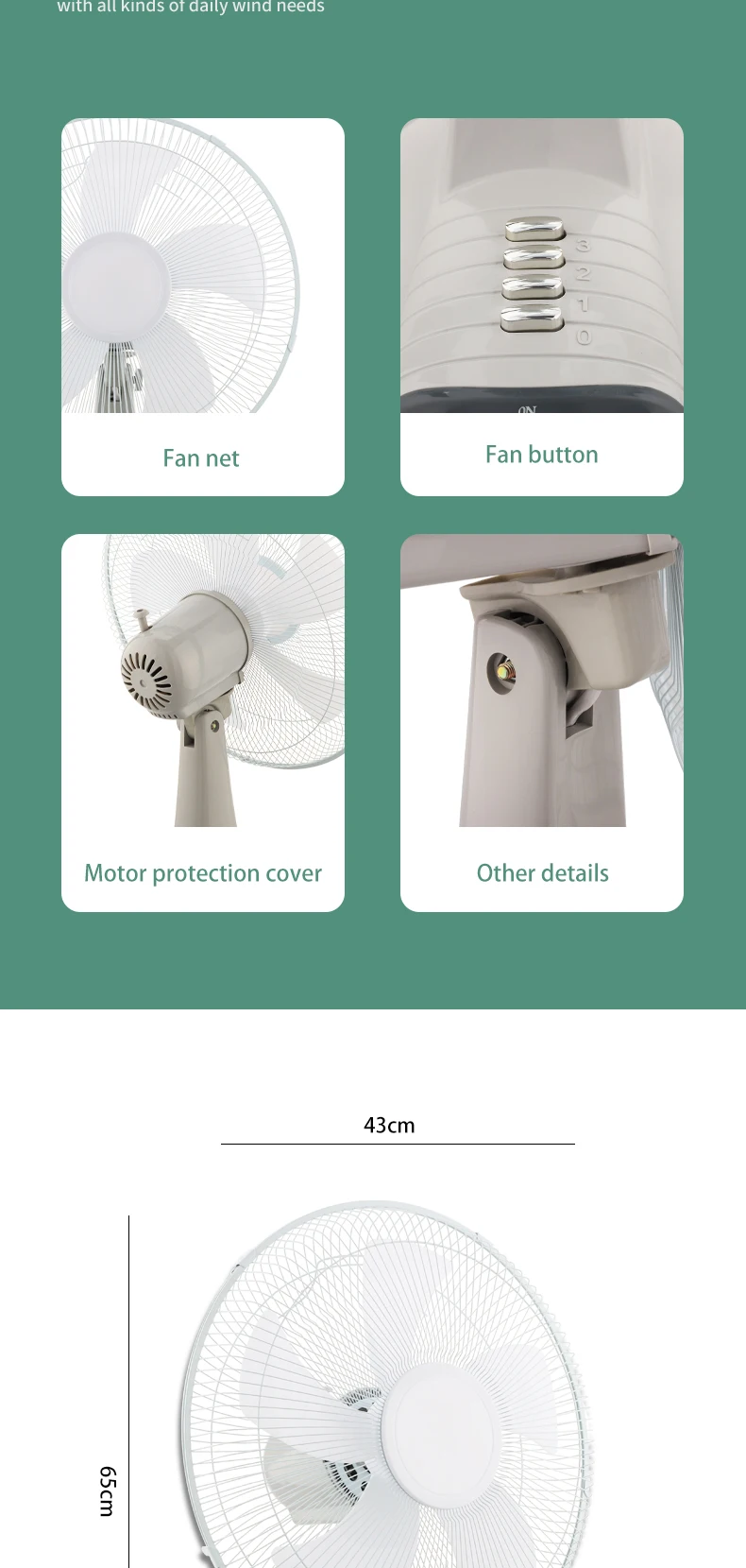 Plastic Fan Body 16 Inch Adjustable Tilt Head,High-quality Household ...