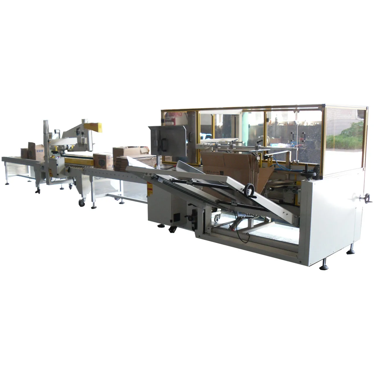 Fully Automatic Carton Box Fold Packing and Sealing Machine for Top Lid ...