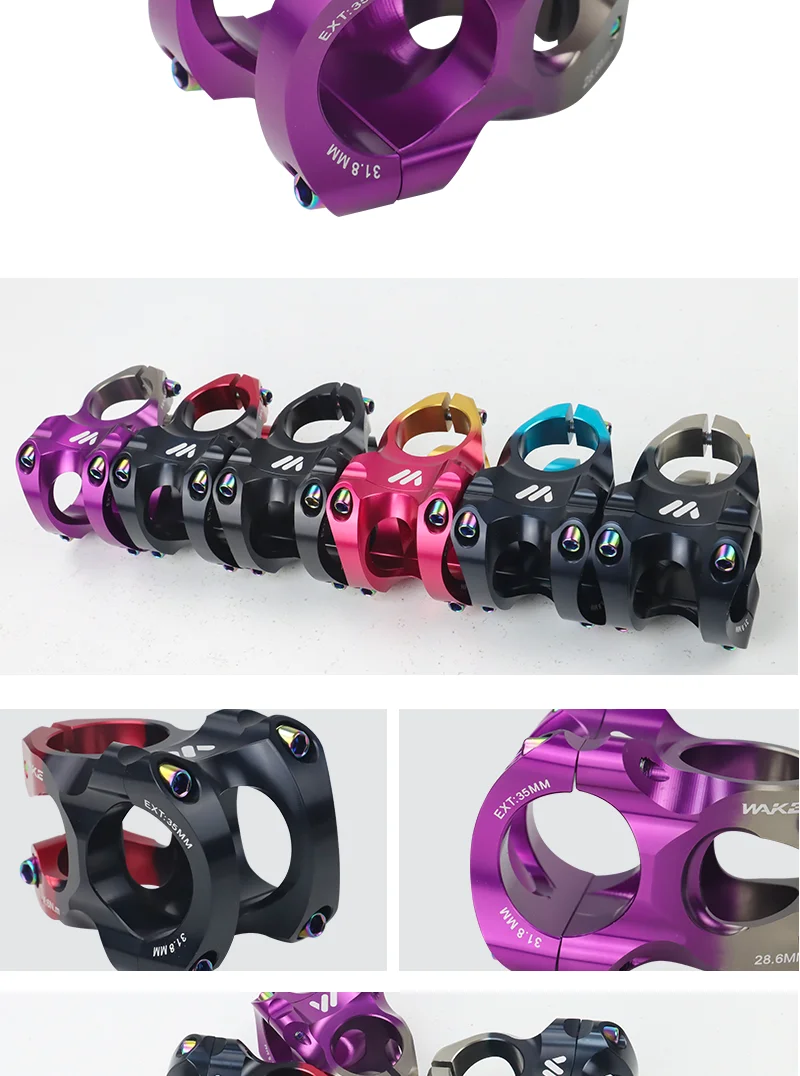 Colorful Bicycle Handlebar MTB Stem - Short Riser 31.8mm