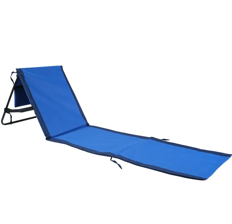 Portable Beach Mat Lounge Chair - Lightweight, Adjustable Folding Beach ...