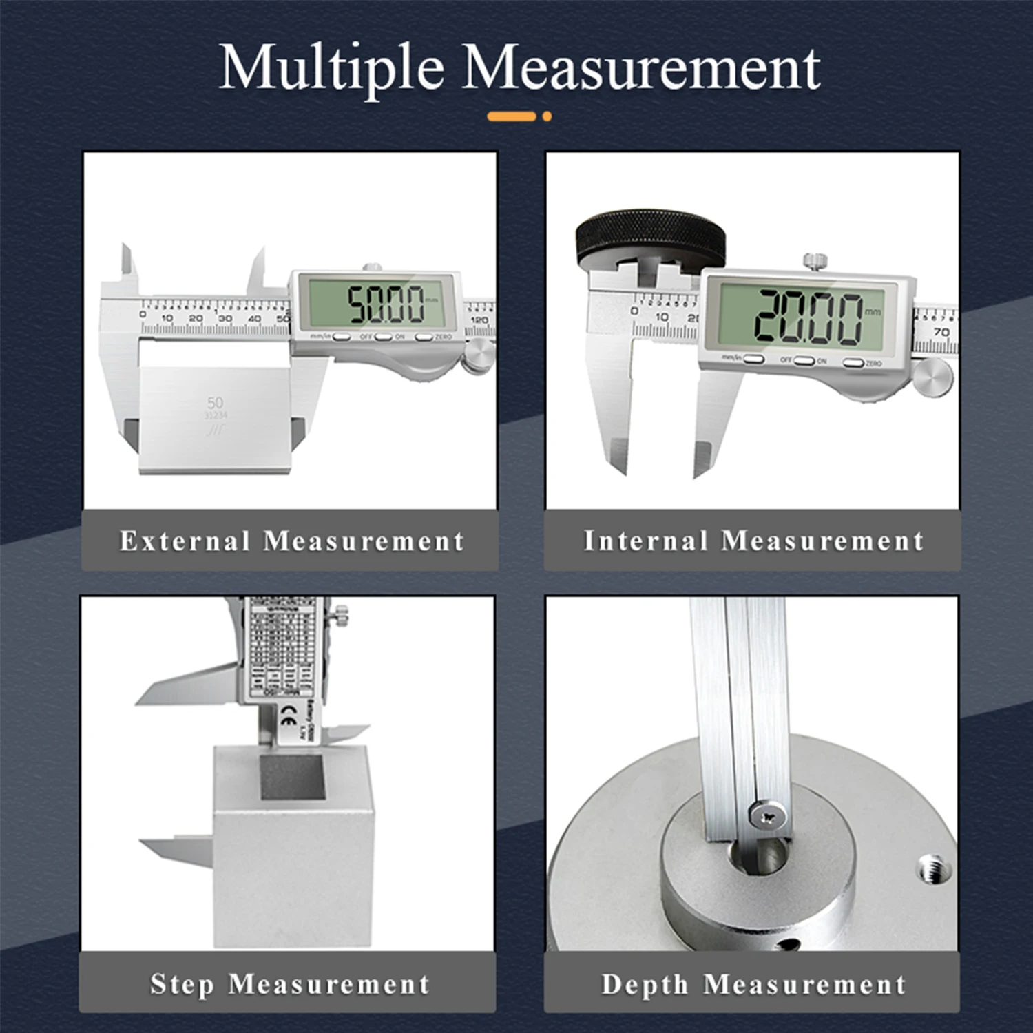 6 Inch 150mm Electron Rulers Measuring Tools Gauge Electronic Digit ...