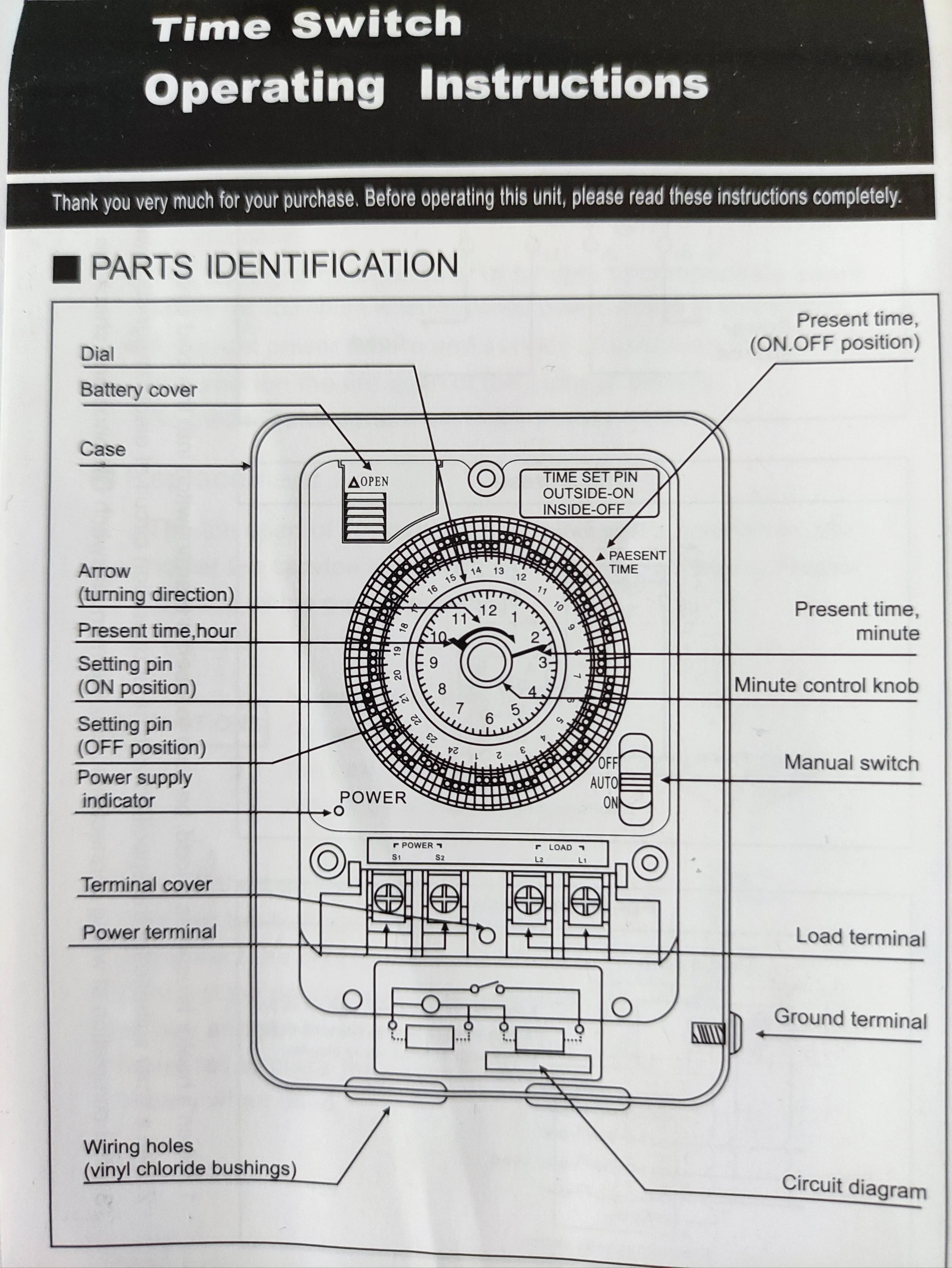 Ac220v 24hours Mechanical Rotary Timer Switch Tb35 With Metal Box Time ...
