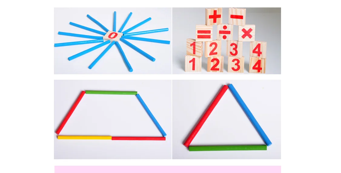 Foska Kids Counting Toy Wooden Mathematical Intelligence Stick - Buy ...