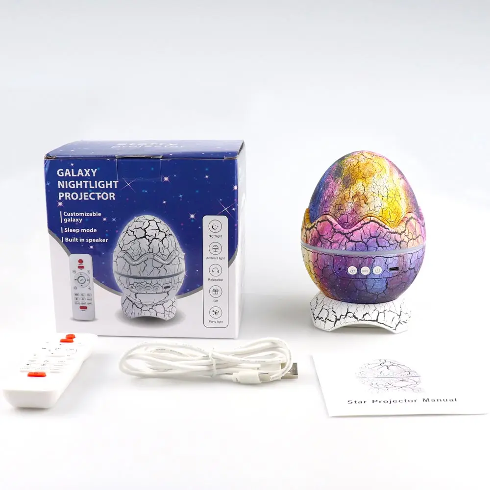 Dinosaur Egg Galaxy Star Projector,White Noise Bt Speaker Night Light ...