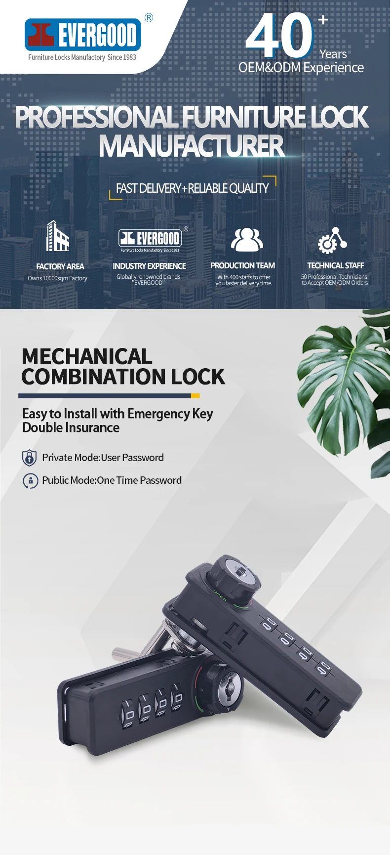 Abs Furniture Lock 4-digit Password Combination Cabinet Lock Small ...