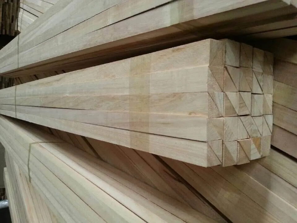 Paulownia Wood Chamfer Strips /triangle Wood Strips - Buy Wooden ...