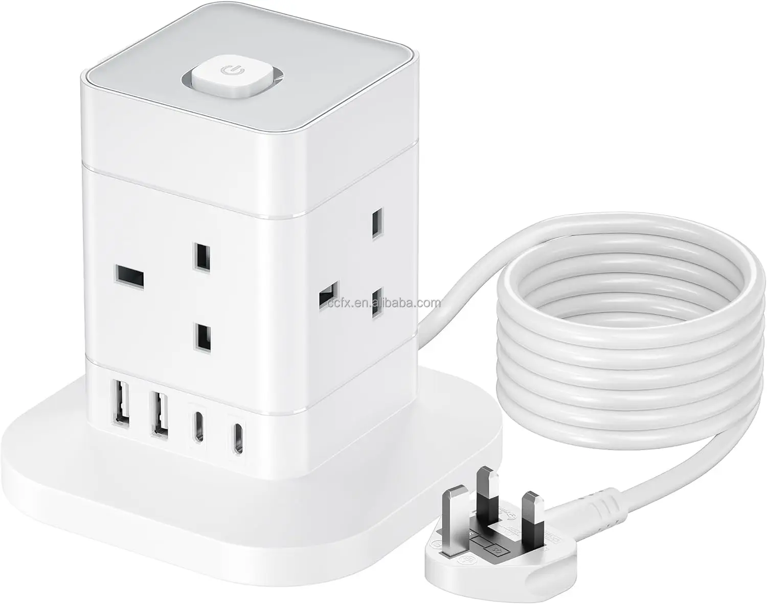 British Standard Power Strip Tower Muti-plug 4 8 12 Outlet +2usb And ...