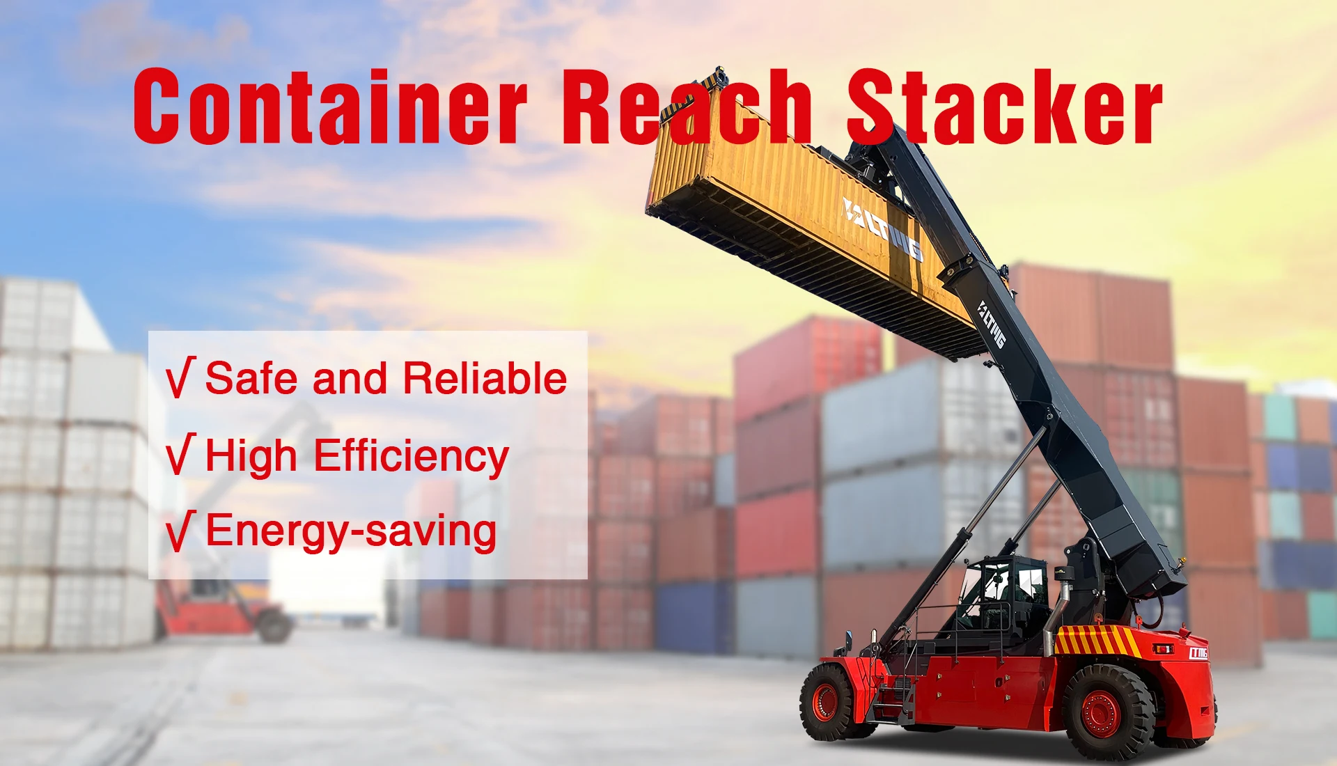 China 45ton Heavy Duty Container Electric Reach Stacker Forklift 15m ...