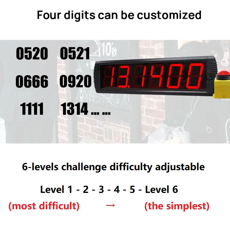 Carnival Party Game - 10 Seconds Challenge Timer Clock