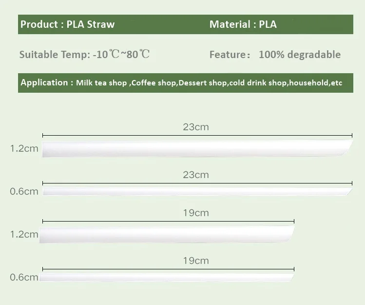 Eco-Friendly Disposable Biodegradable PLA Coffee Straws Wholesale ...