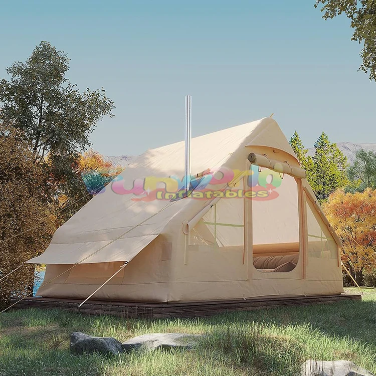 Alibaba.com: 4-person inflatable log cabin tent for camping, glamping ...