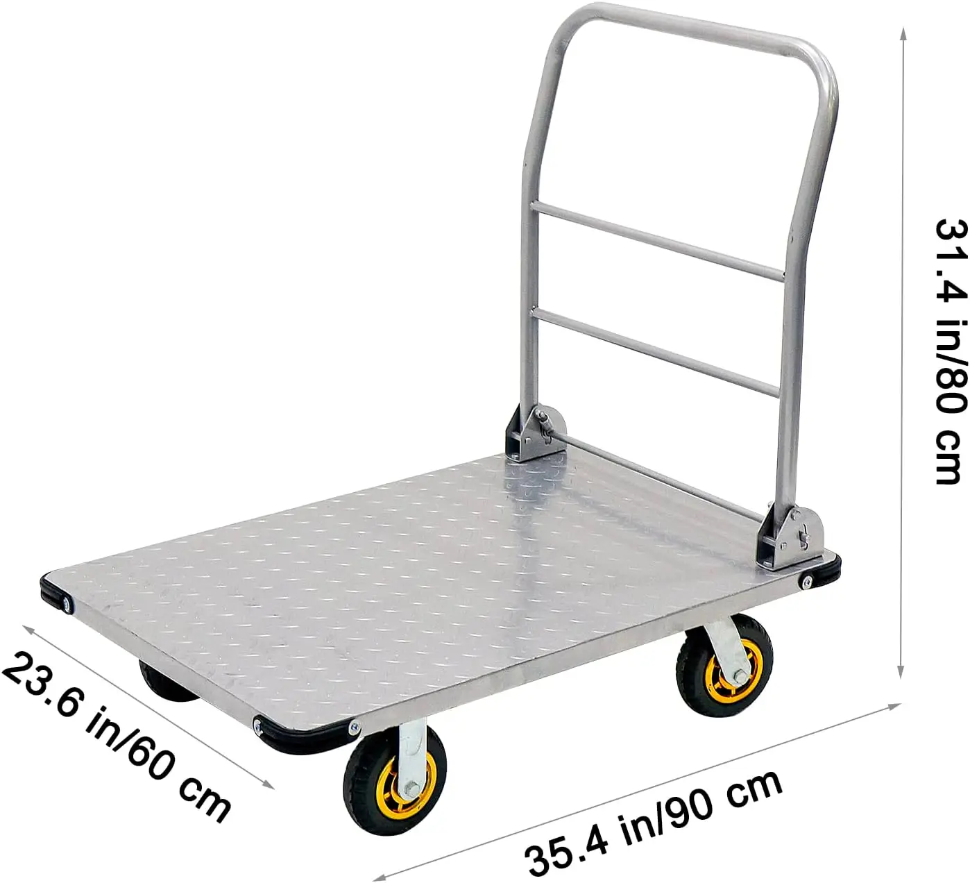 Heavy Duty Large Flatbed Hand Truck Cargo Transport Trolley Platform ...
