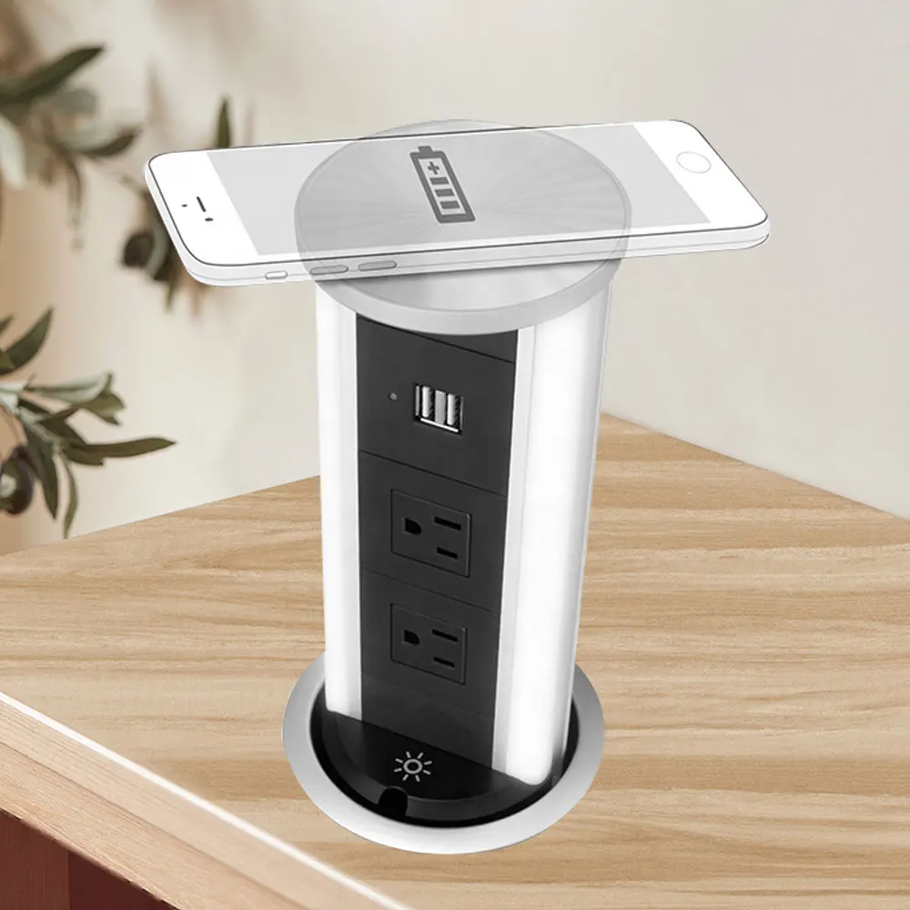 Oswell Hidden Smart -up Outlet Socket With Wireless Charger Electrical ...