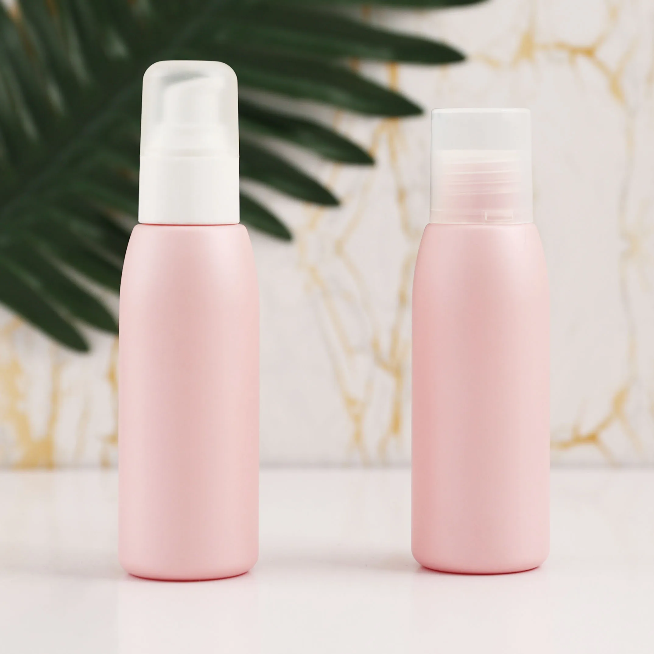 Luxury Lotion Container PET 100ml Pink Empty Plastic Bottle Facial ...