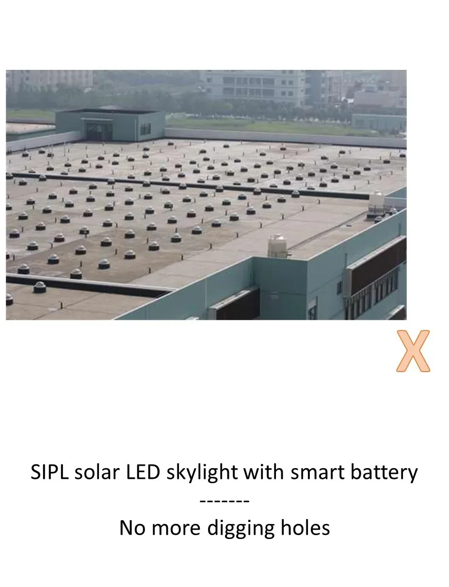 Solar LED Tube Skylight System 6 Pcs LED Panel with Day Night Sensor ...