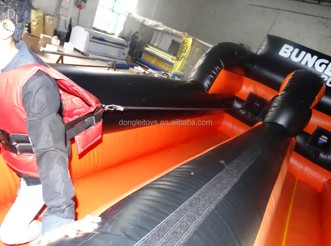 2 Lanes Inflatable Bungee Run Competitive Challenge Race Interactive ...