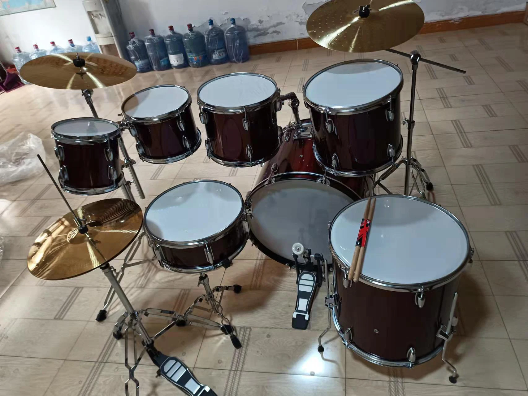 Full 7 Piece Drum Set Jazz Drum Kit Price (DSET-310)