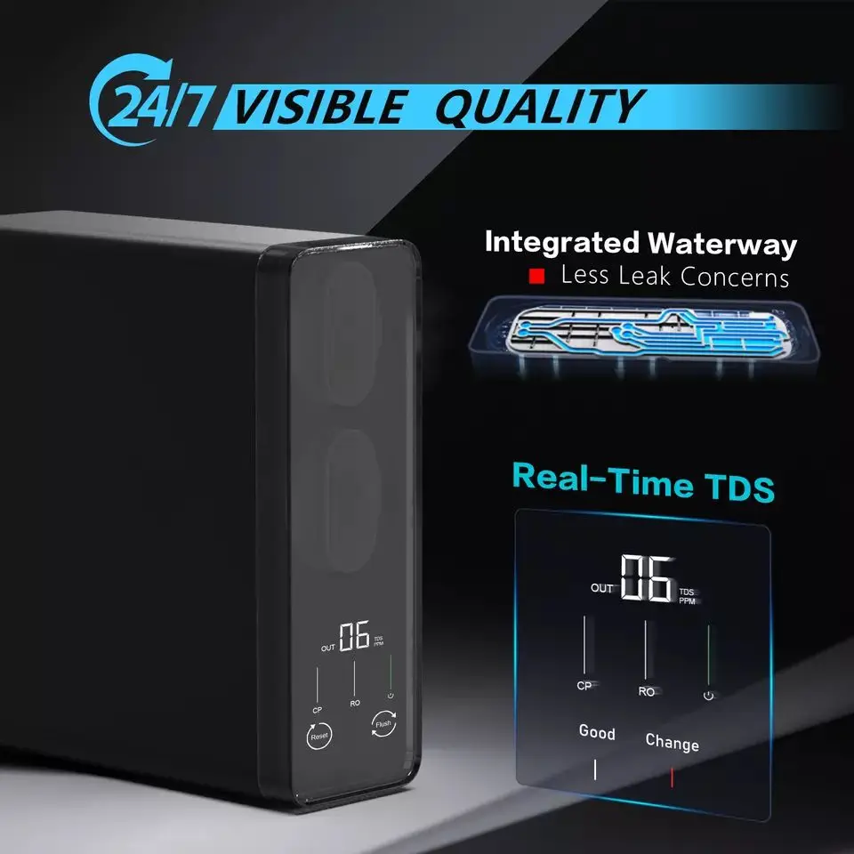 Undersink Tankless 600G RO System with Alkaline Remineralization