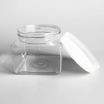 250ml 350ml 500ml Square Cosmetic Pet Jar Plastics Sugar Body Scrub ...