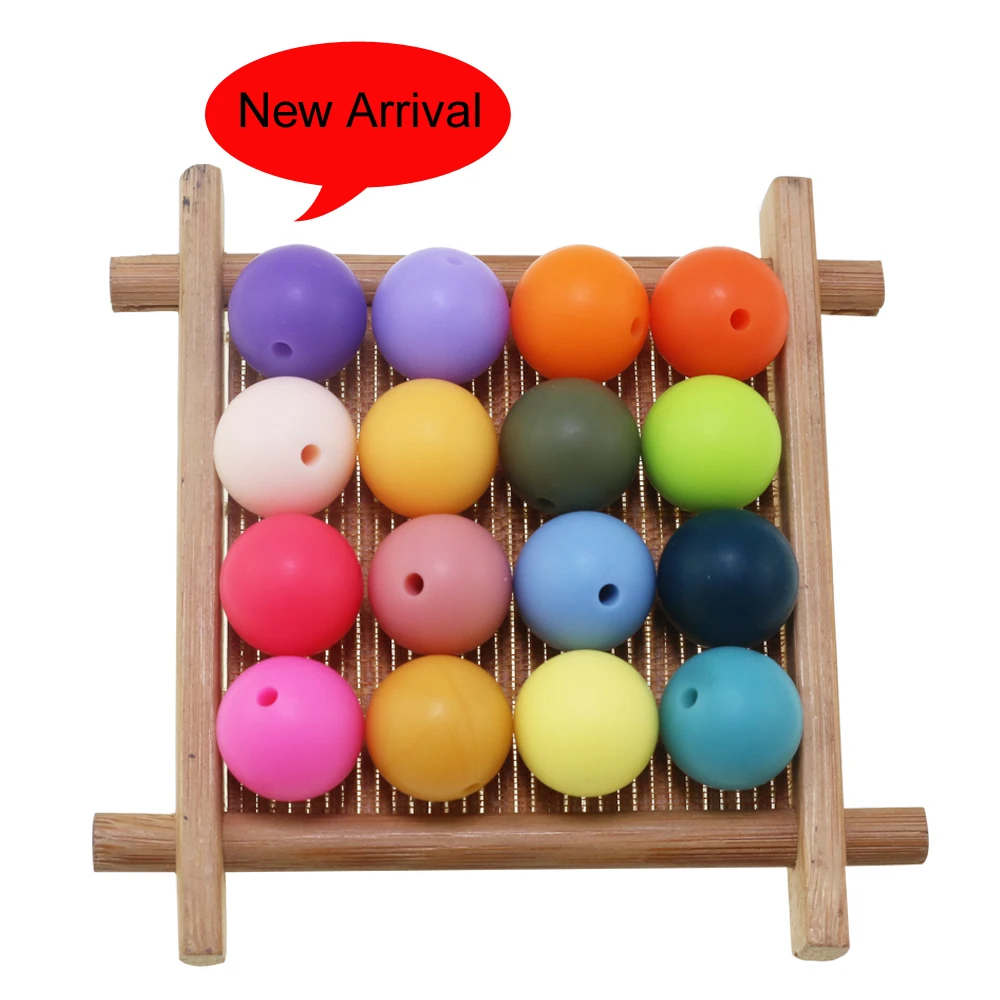 2024 New Colors Fluorescent Royal Peach Rust Baby Teething Silicone ...