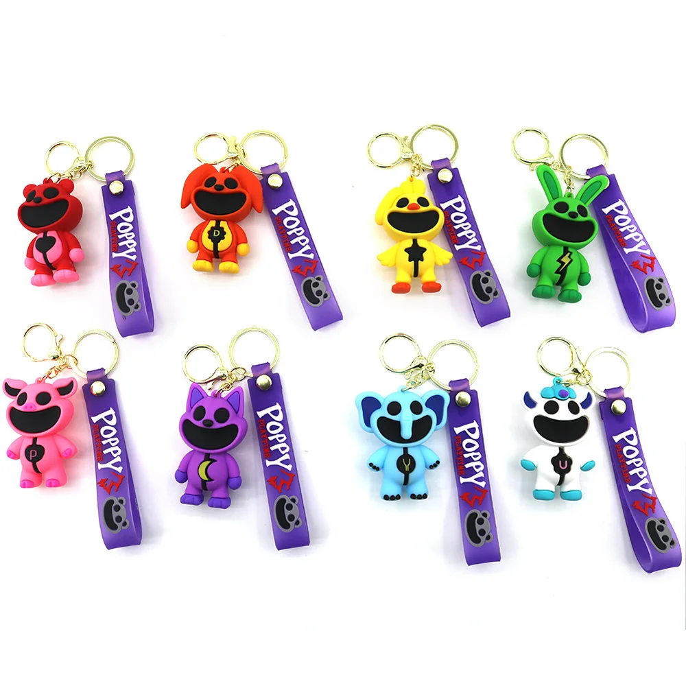 Cartoon Anime Playtime Smiling Critters Keychain Horror Animal Series ...